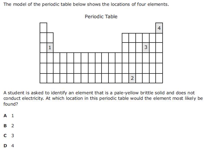 Science Released STAAR Questions: 8.5C