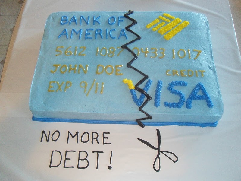 Simple Joy Crafting: Credit Card Cake - No More Debt!