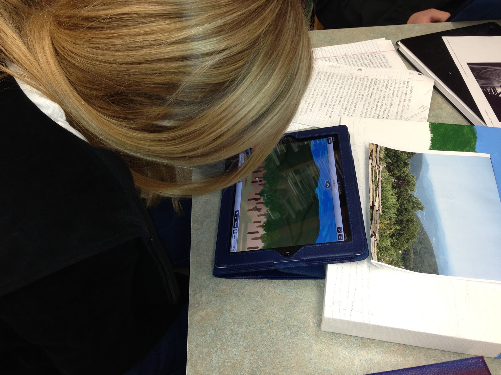Art of Apex High School: More...Landscape Paintings on the iPads