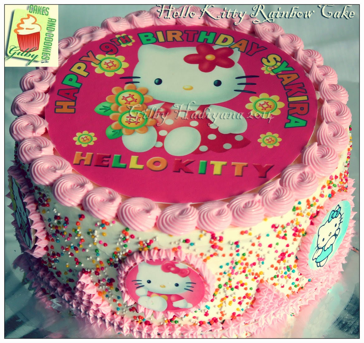 Hello Kitty Rainbow Cake