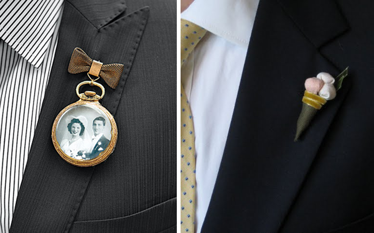 UNA BODA PERFECTA: BOUTONNIERE O PRENDIDOS PARA EL NOVIO