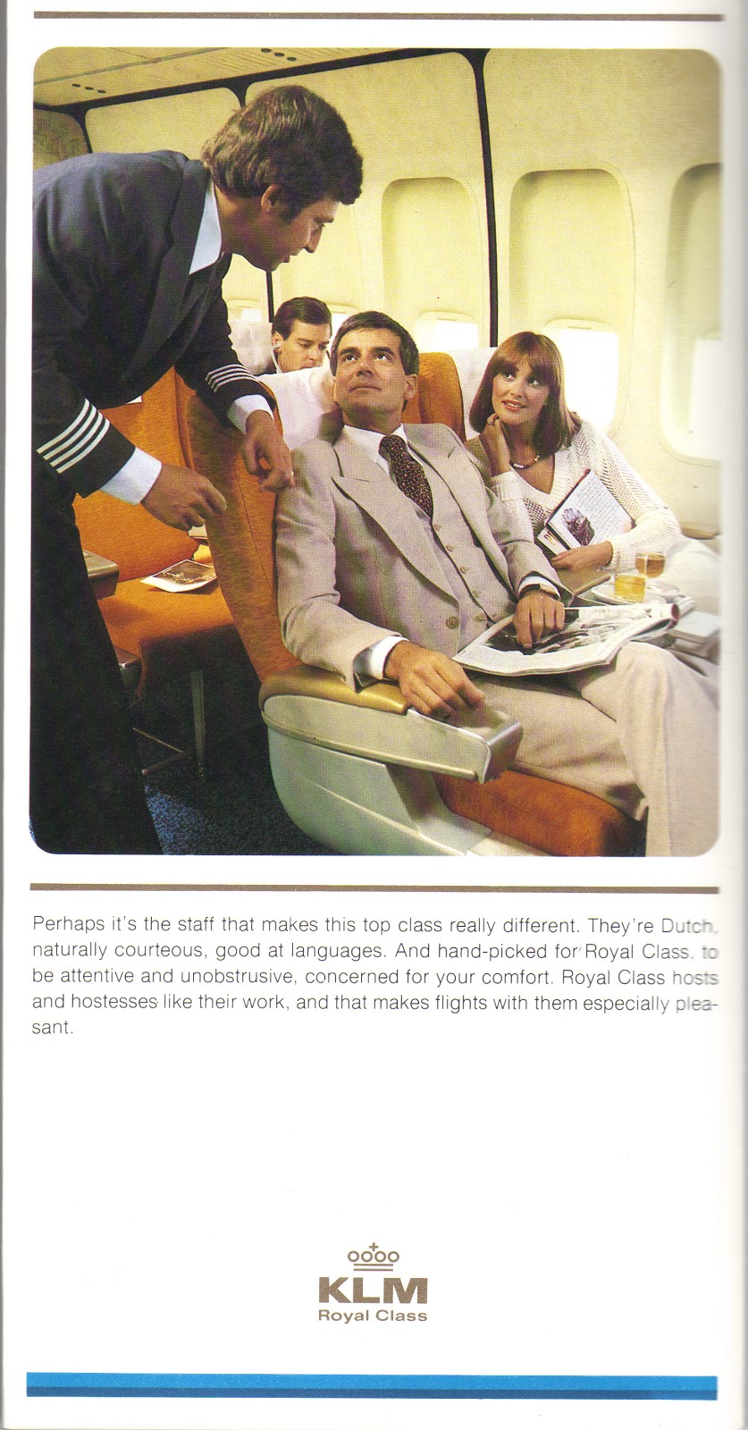 Airlines Past & Present: KLM Royal Dutch Airlines Royal Class/First ...