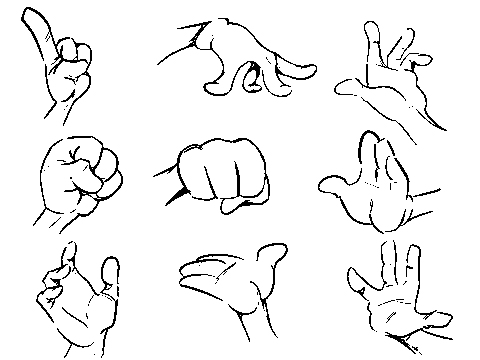 l'Atelier 9 - : Les mains dans le style cartoon