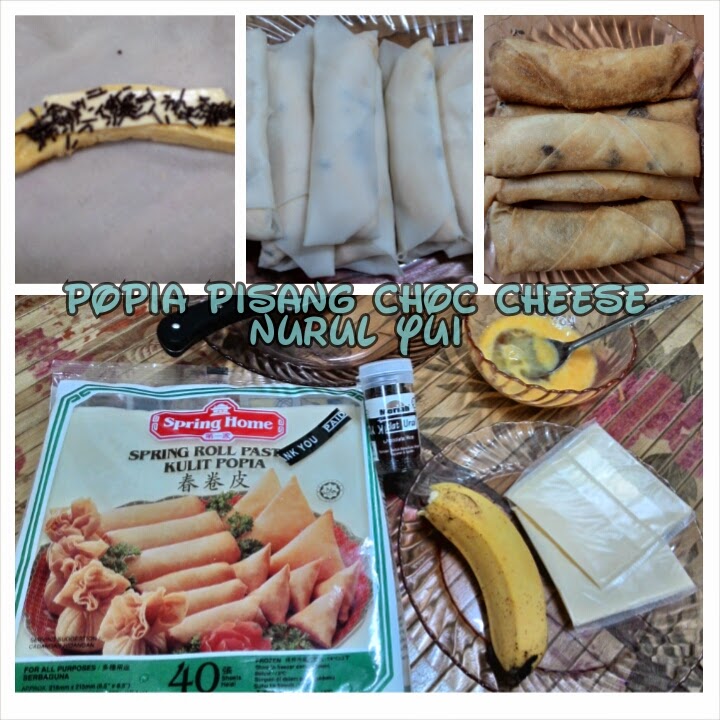 ♥Corat Coret Nusha ♥: RESEPI : Popia Pisang Choc Cheese
