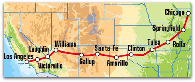 ETAPAS DE LA RUTA 66 ~ ruta 66 USA