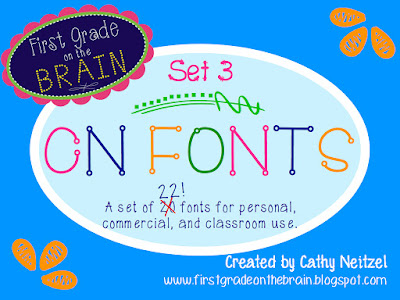 First Grade on the Brain: Fonts, fonts, and more fonts!