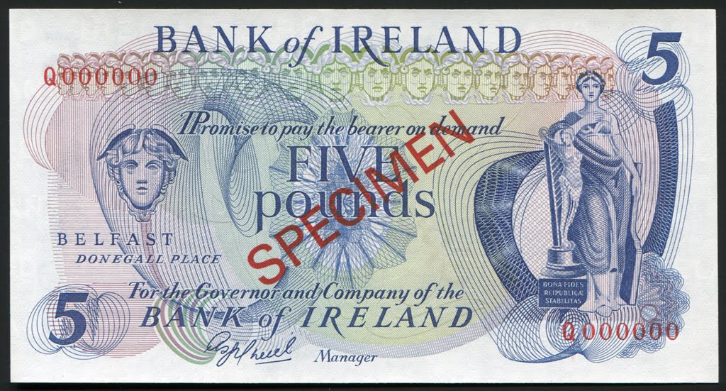 5 pounds sterling note, Bank of Ireland (Northern Ireland)|World ...