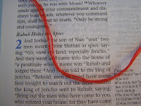 The scarlet thread: present in the Old Testament, absent in "The Bible"