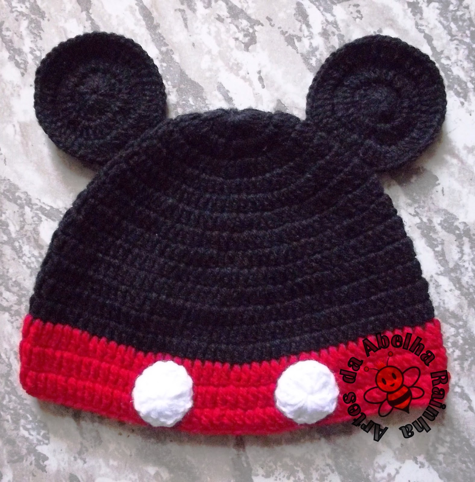 Artes da Abelha Rainha: Touca de Crochê Mickey