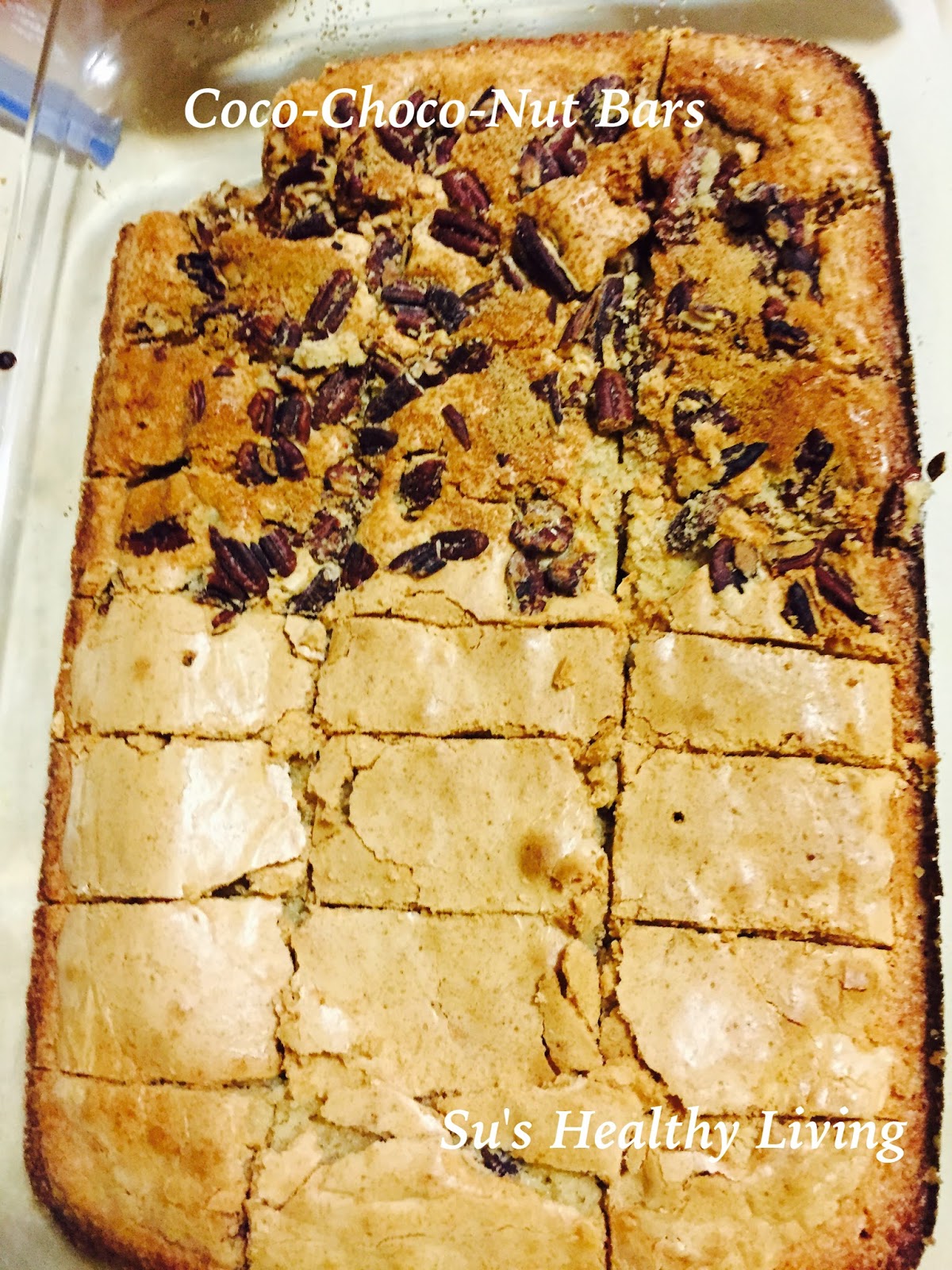 Su'sHealthyLiving: Coco-Choco-Nut Bars ;Meatless Monday
