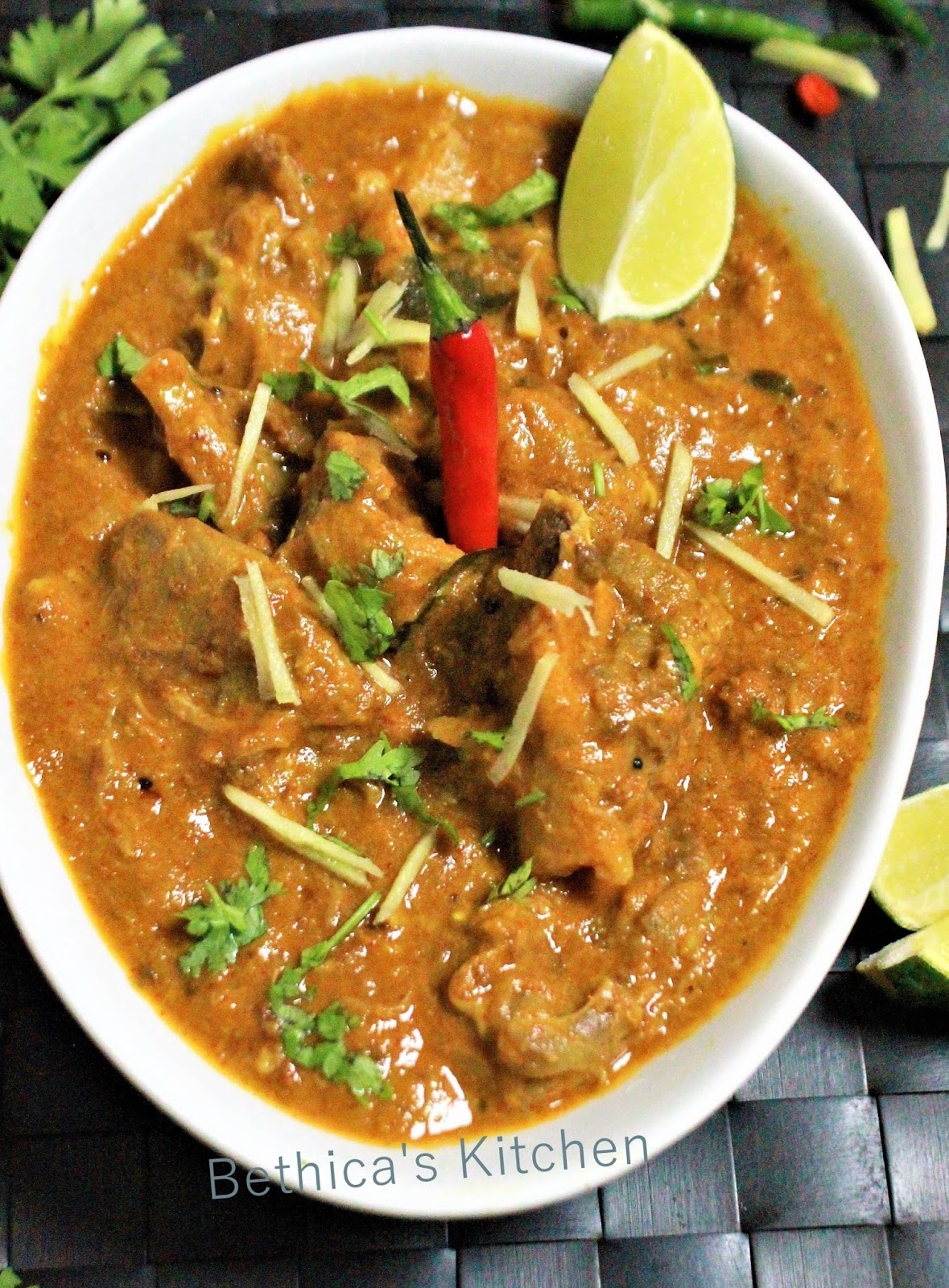Bethica's Kitchen Flavours: Ginger Mutton Angara