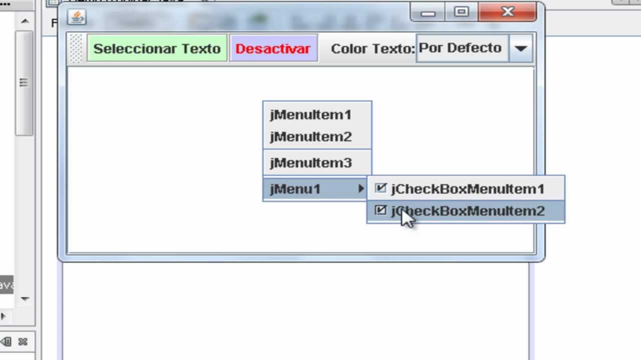 Programación III - LEP JAVA JOPROFU: DISEÑO DE MENÚS Y SUBMENUS