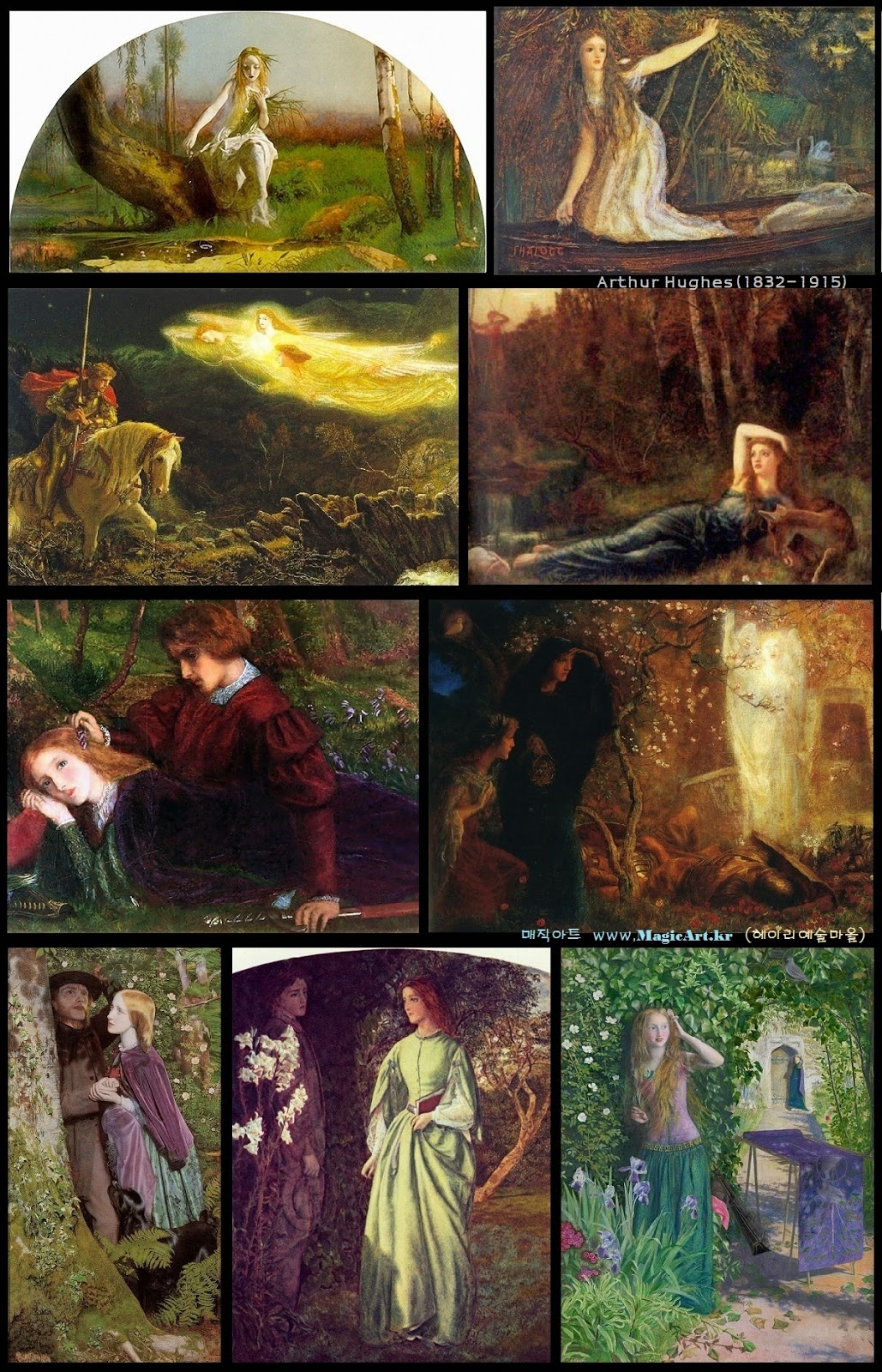 Magic Art: Arthur Hughes,아서 휴즈(1832-1915) All in One Paintings