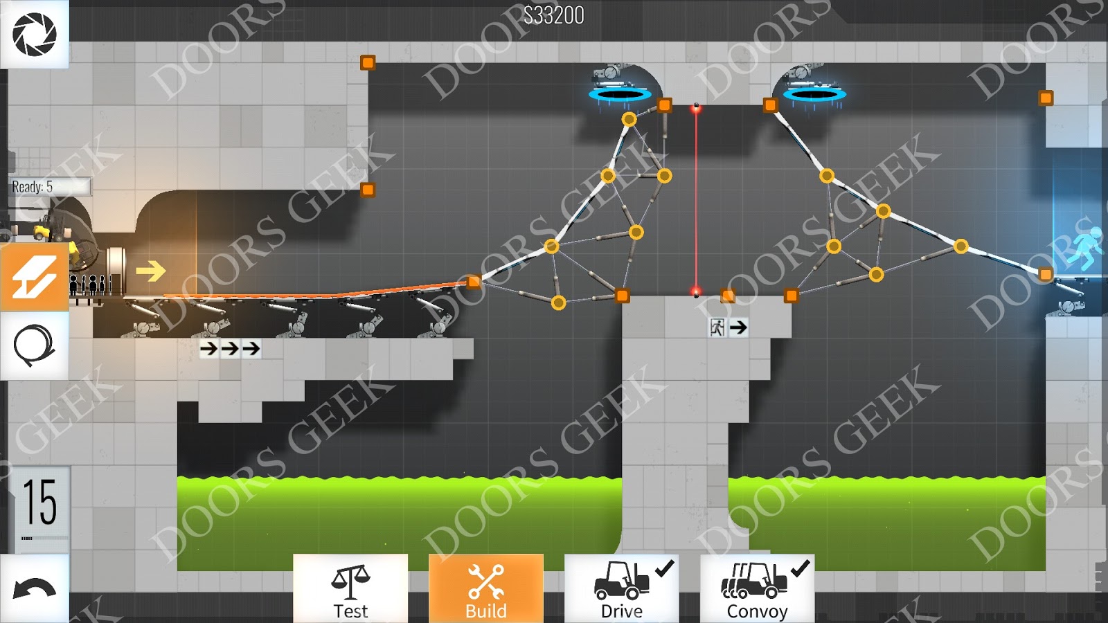 Bridge Constructor Portal Level 15 Convoy Solution ~ Doors Geek