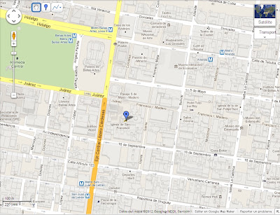 Capilla de Balvanera: La capilla de Balvanera en mapas