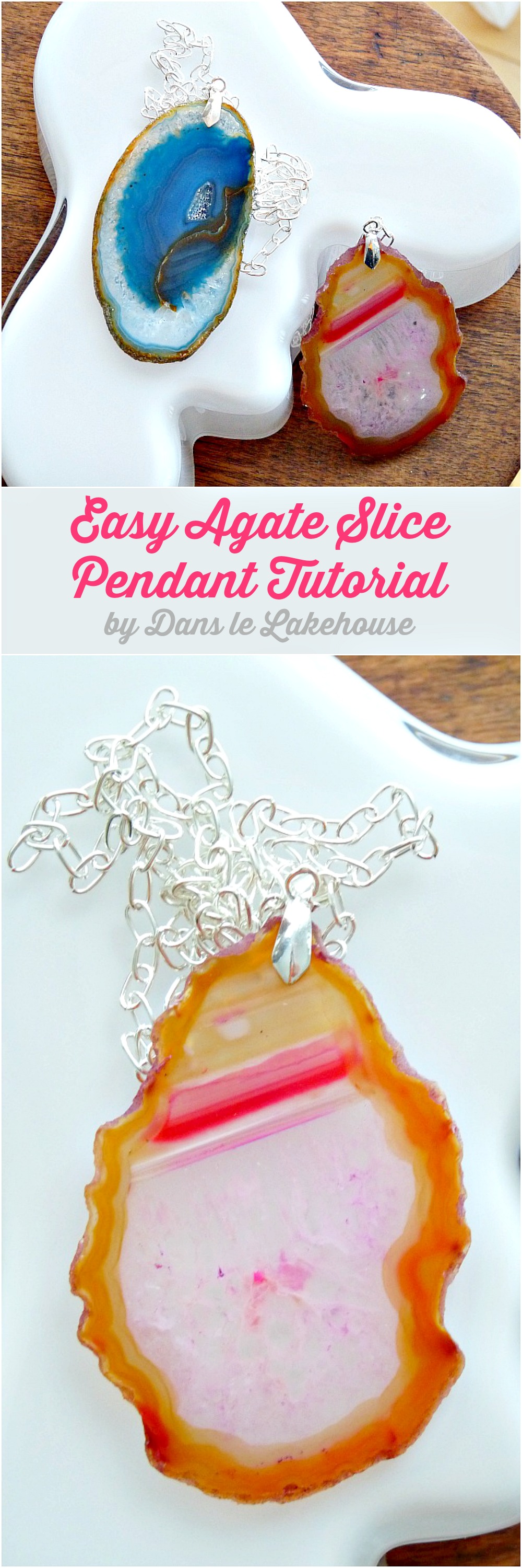 DIY Agate Pendant - How to Turn an Agate Slice into a Necklace | Dans ...
