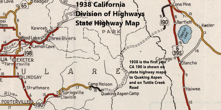 Horseshoe Meadows Road; former California State Route 190 and the ...