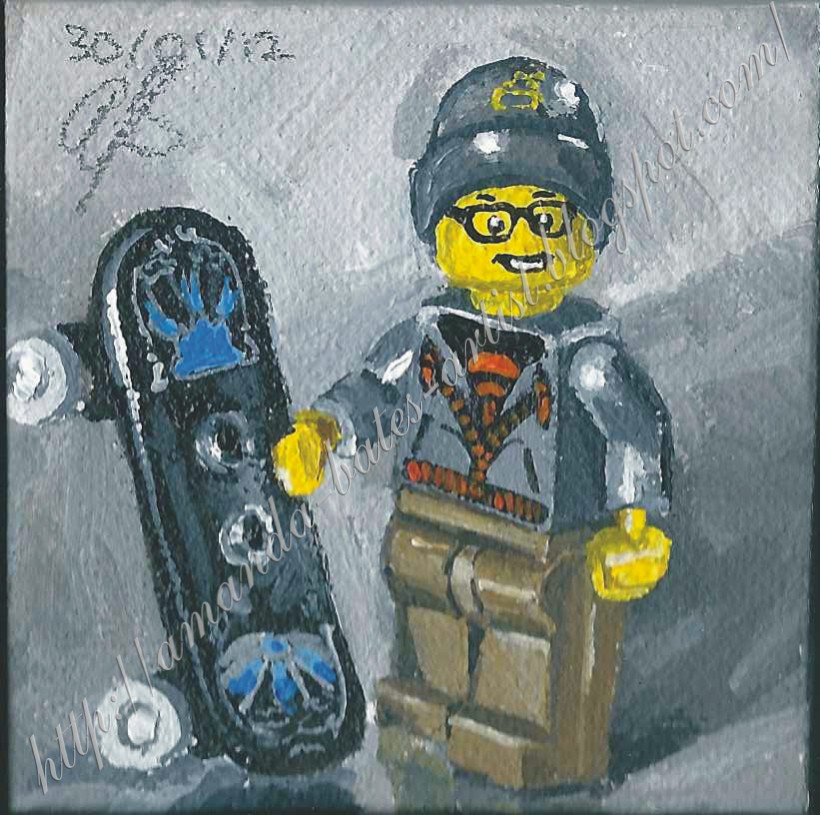 Amanda Bates' Art Blog: Lego Minifigures 36: Skateboarder (2)
