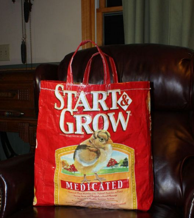 Feed Sack Tote Bags made from recycled feed sacks and materials ...