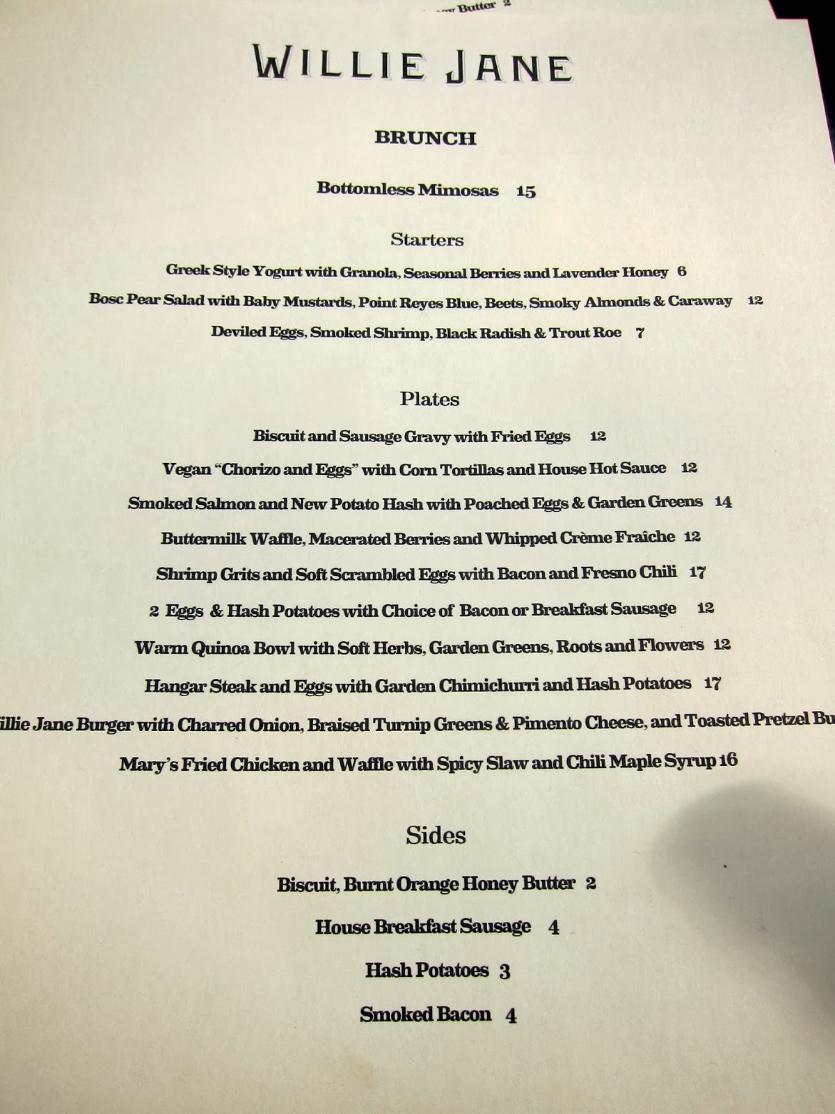 Doah's Hungry: Willie Jane