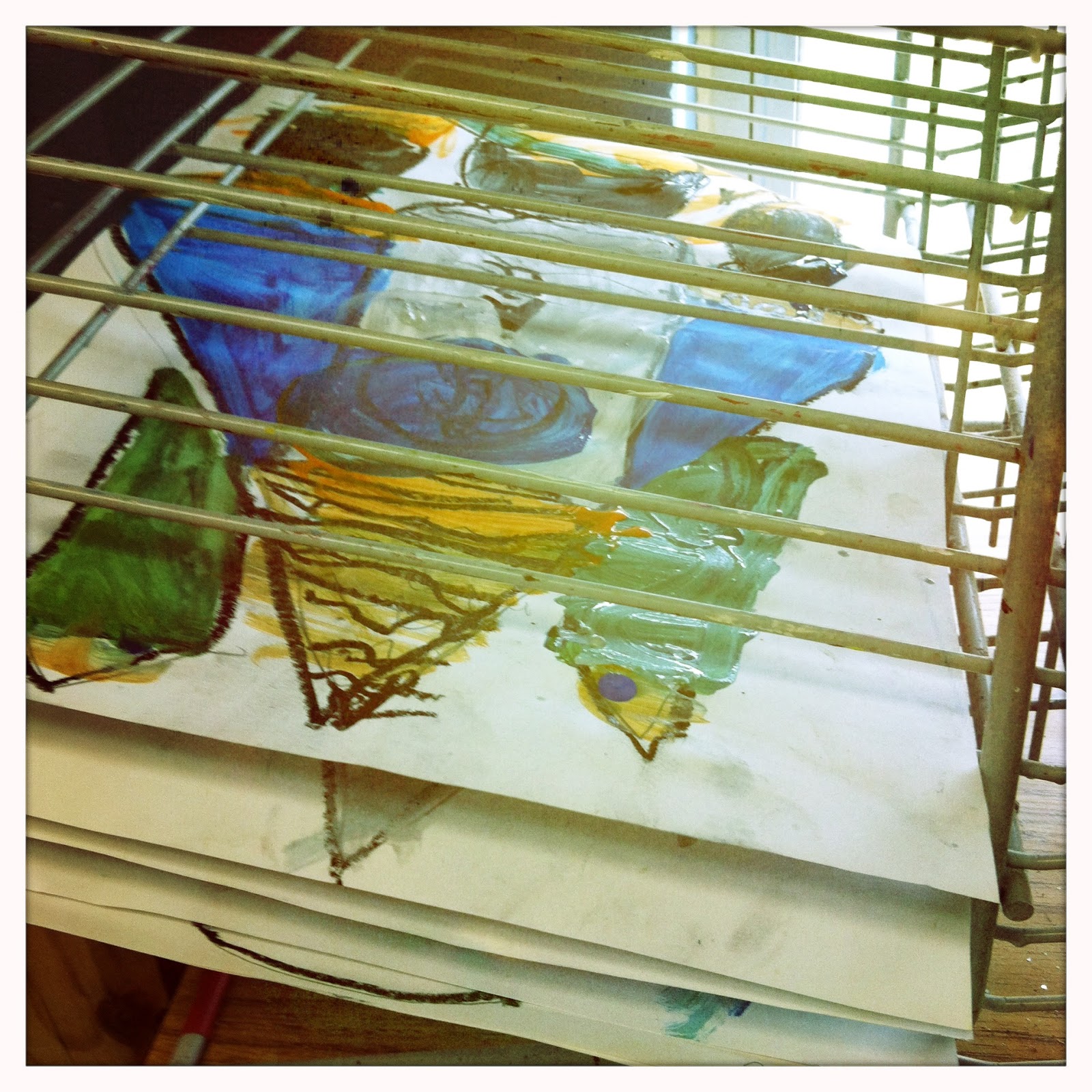 ChumleyScobey Art Room: 1st Grade Rocket Ships (mixed media collage)