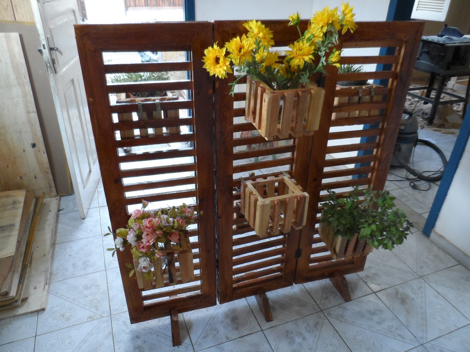 PepiPelo - Jardim de Pallet: Biombo para Plantas