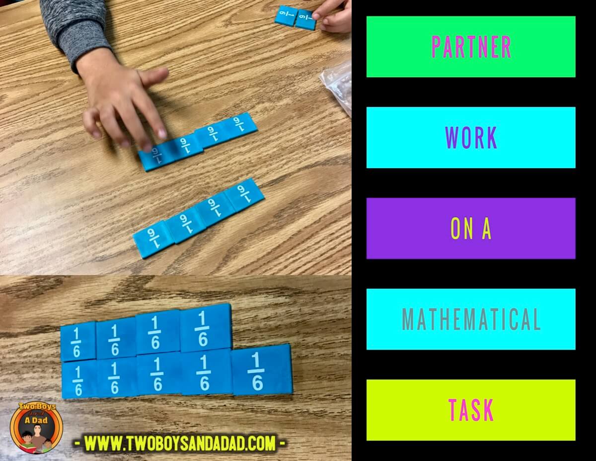 Comparing Fractions with Manipulatives and Math Talk - Two Boys and a Dad