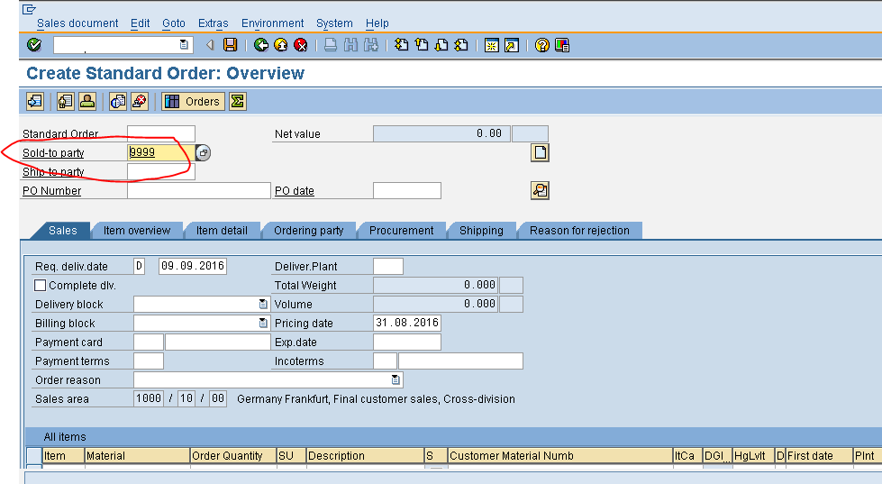 SAP TECH: Enhance the transaction 'VA01' , To set the default value to ...
