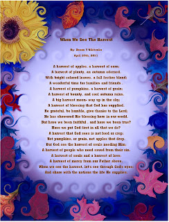 Fall Harvest Poem Posters - updated September 21st