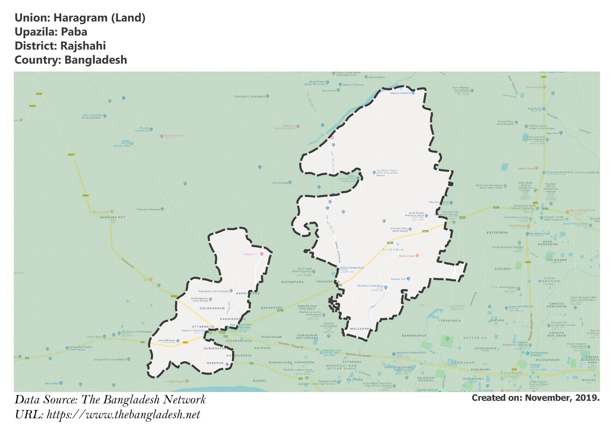 Haragram Union, Rajshahi