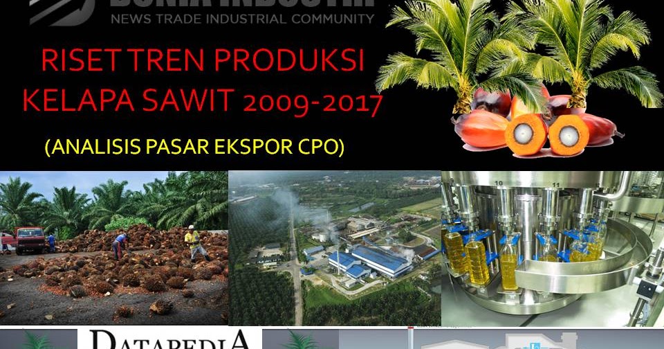 database industri: Perkembangan Produksi Minyak Sawit Indonesia 2016