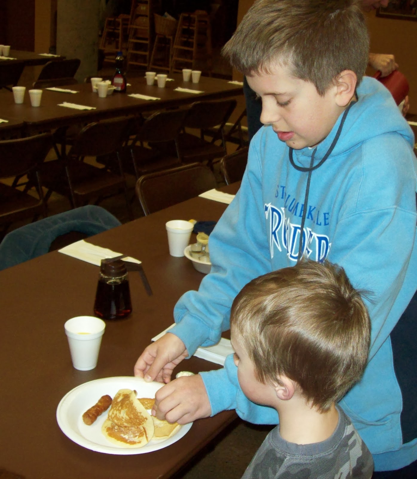 Saint Columbkille Parish: Preschoolers at Pancake Breakfast