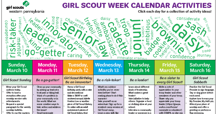 Girl Scouts Western Pennsylvania: Celebrate Girl Scout Week 2019