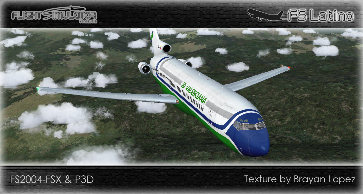 [FS2004/FSX/P3D] Boeing 727-200 JD Valenciana YV-856C Textura para TDS
