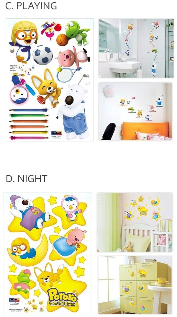 Cassey Boutique: Pororo Wall Sticker, Switch Cover, Banner Wall Sticker