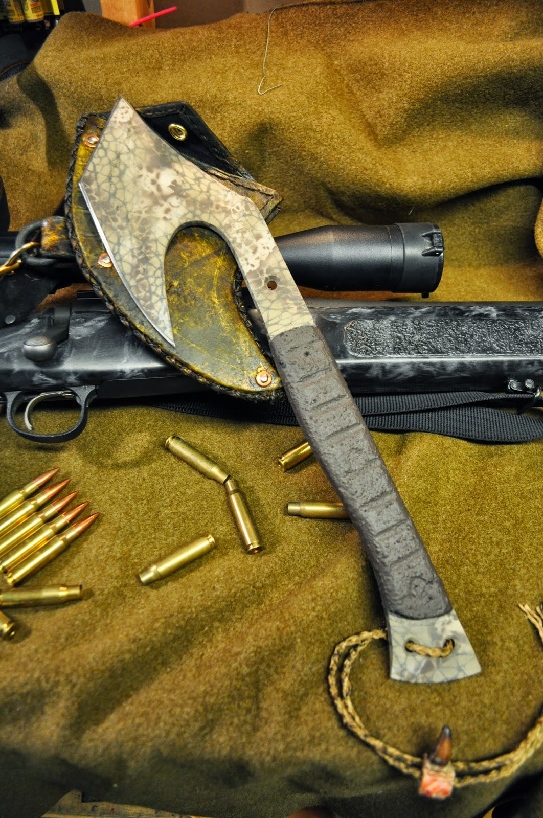 Skab Leatherworks: Battle Hatchet from Mineral Mountain Hatchet Works.