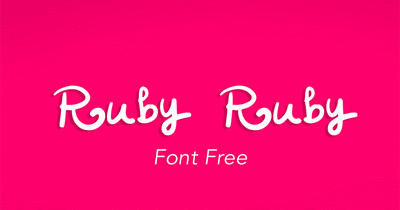 Fonts & Vectors: Free Font (Ruby ruby)