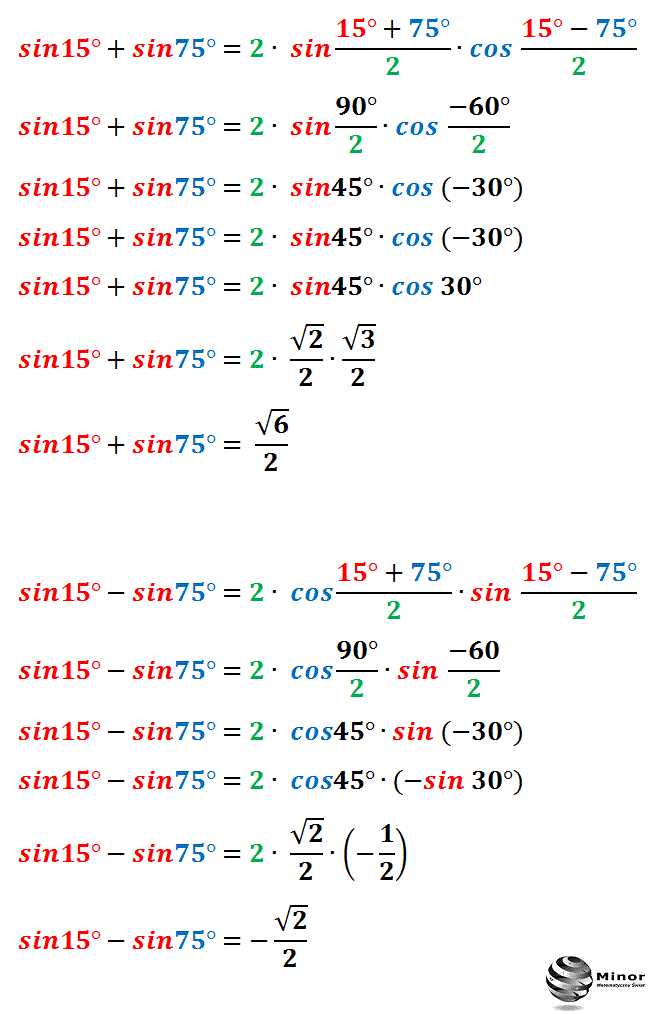 Blog matematyczny Minor | Matematyka: Sumy i różnice funkcji