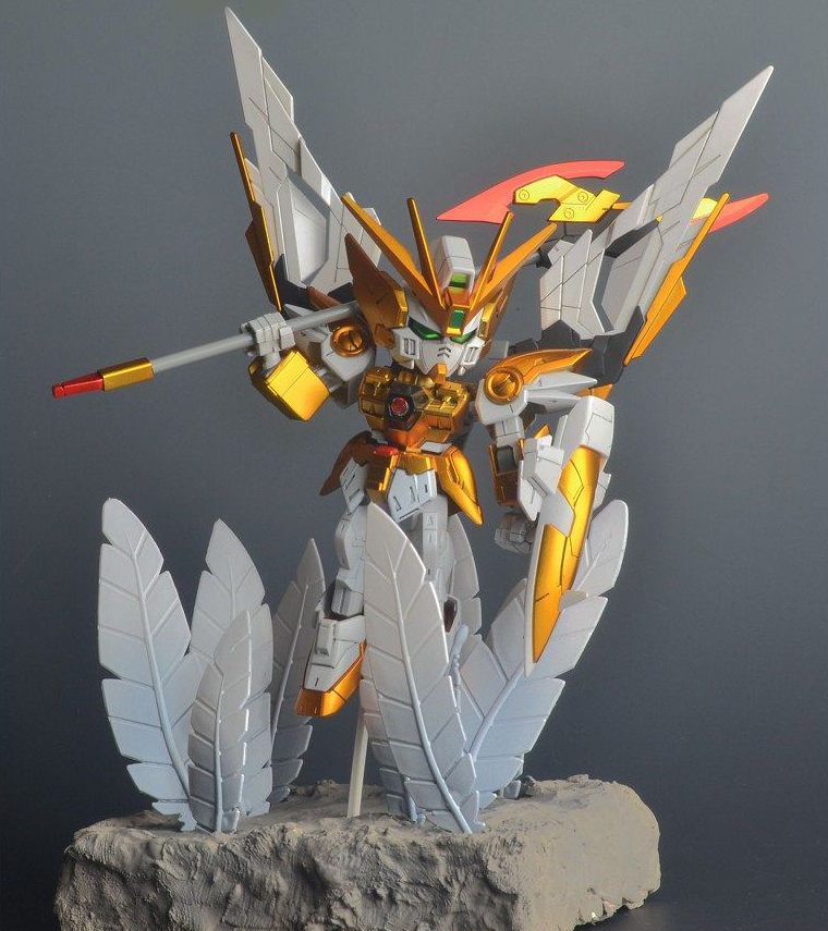GUNDAM GUY: SD Gundam EX-Standard: Wing Gundam Zero EW - Customized Builds