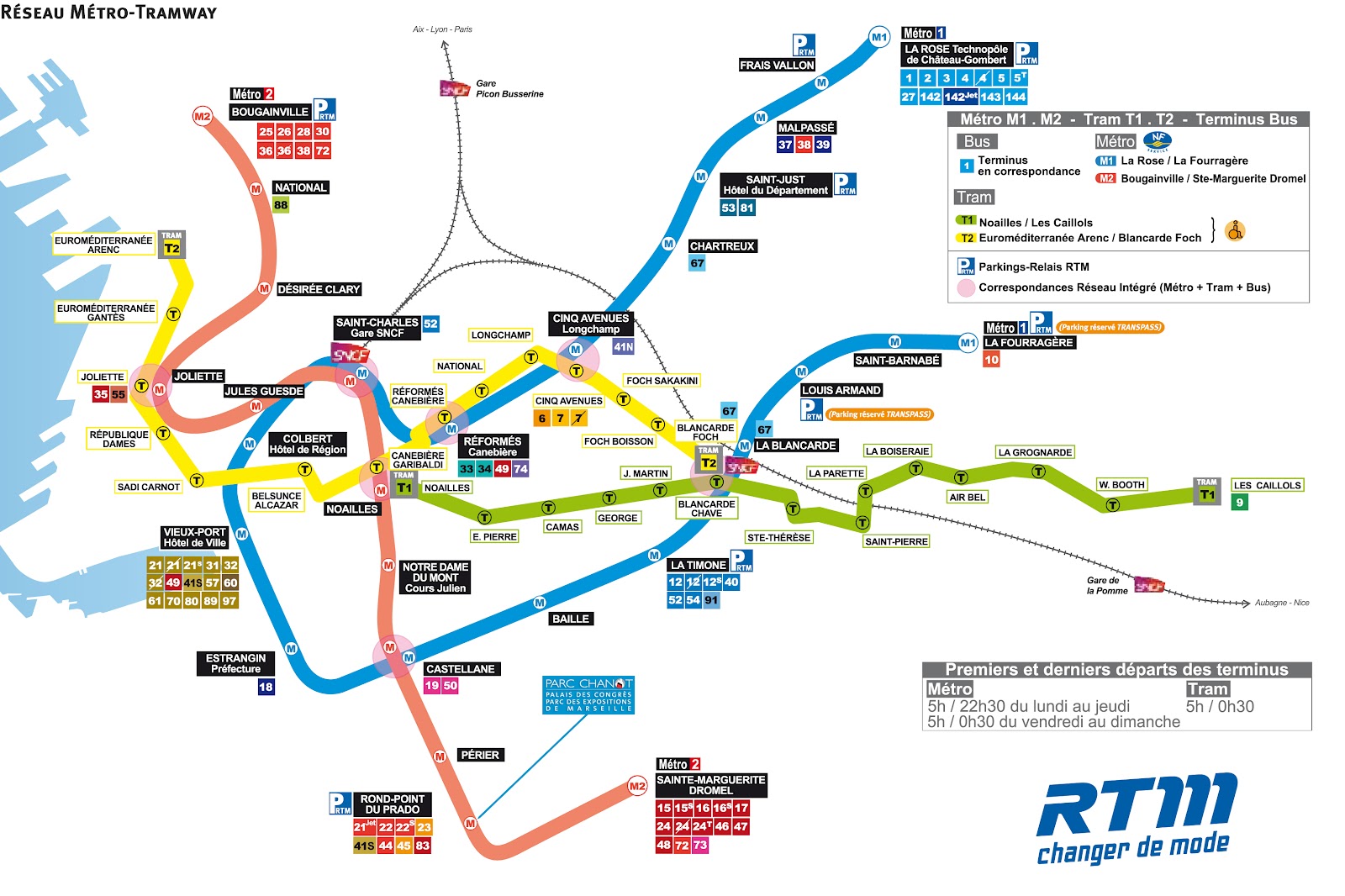 Map of Marseille, France