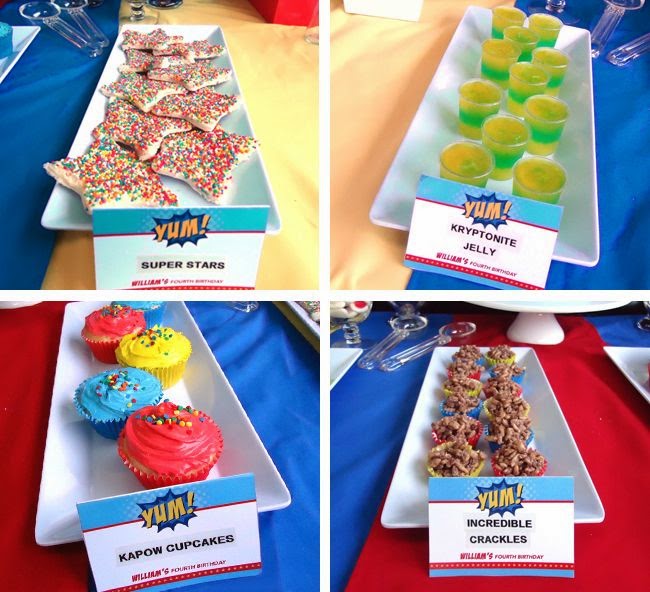 Strawberry Fizz Party Ideas: Super Hero food