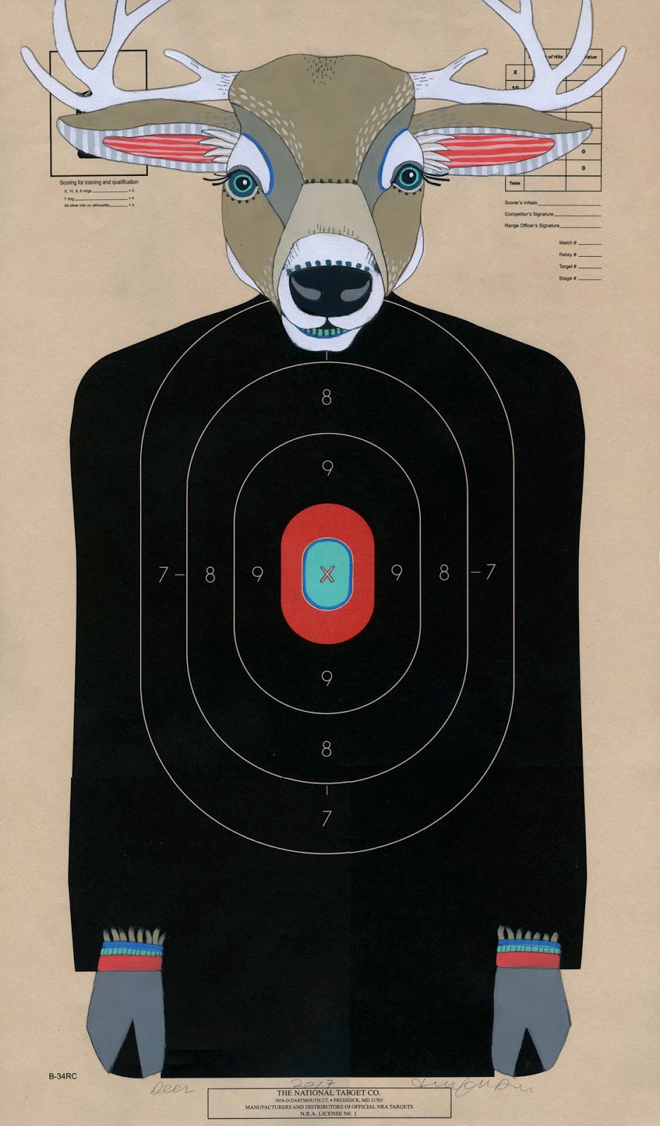 Jennifer Davis Art: Custom Hand-Painted Paper Shooting Targets