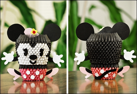 Minnie Mouse 3D Modular Origami