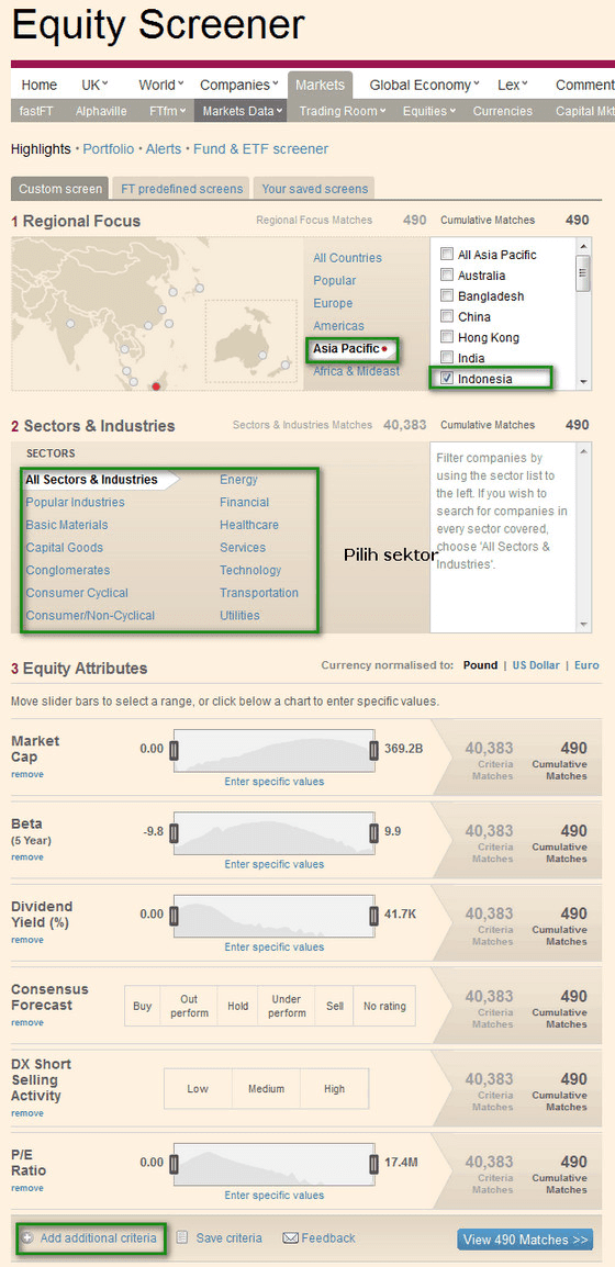 Membuat Stock Screener Dengan FT.com