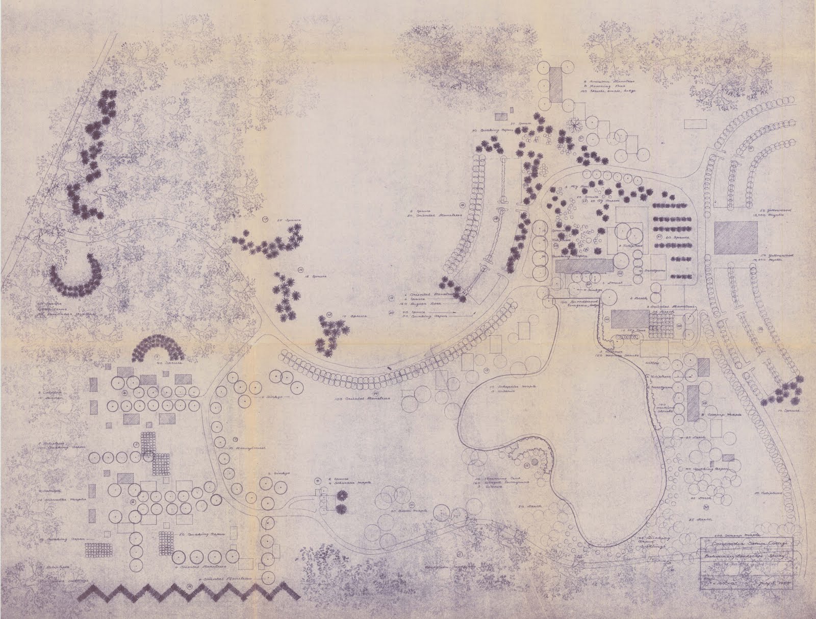 Drawings + Documents Archive: Dan Kiley Fort Wayne Drawings Donated to ...