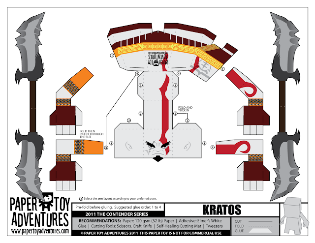 god of War Kratos Papercraft