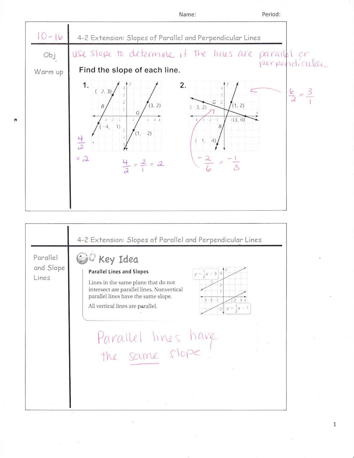 Ms. Jean's ACCEL 7 Blog: 4.2 Extension: Slopes of Parallel and ...