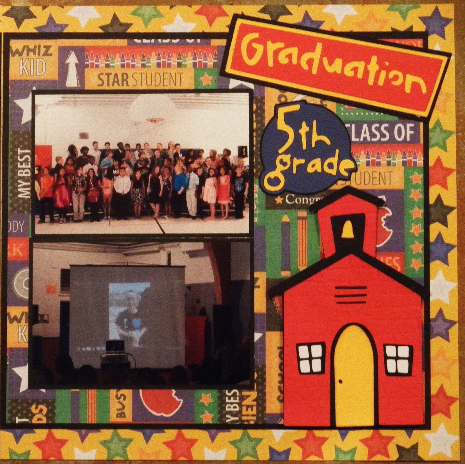 Cricut Crazy Scrapper: Graduation layout