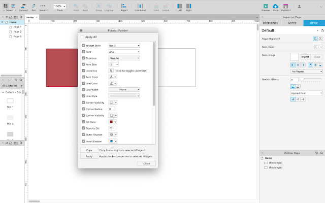 Format Painter in Axure 8